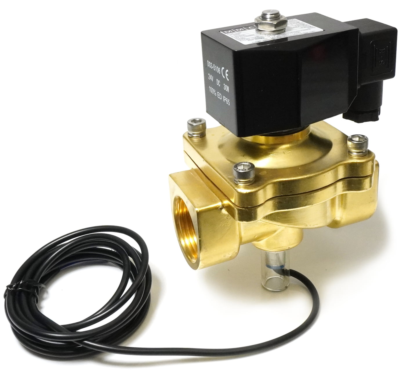 1"BSP Two Way Normally Closed Solenoid Valve with position indicator ...