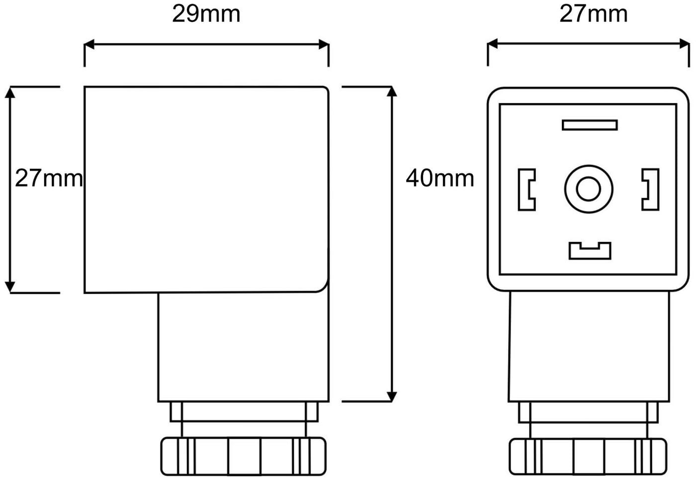 DIN electrical socket connector to IP65. 43650-A