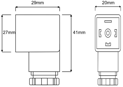 DIN electrical socket connector to IP65. 43650-B