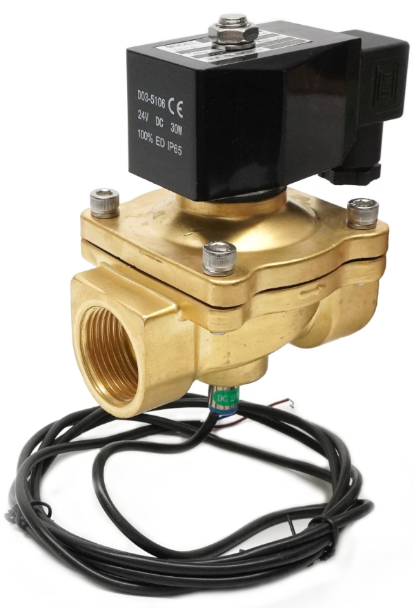1"BSP Two Way Normally Closed Solenoid Valve with position indicator ...
