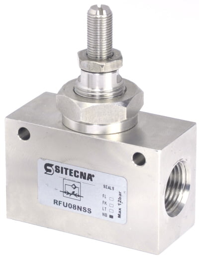 1/2" Unidirectional flow regulator 316L ATEX