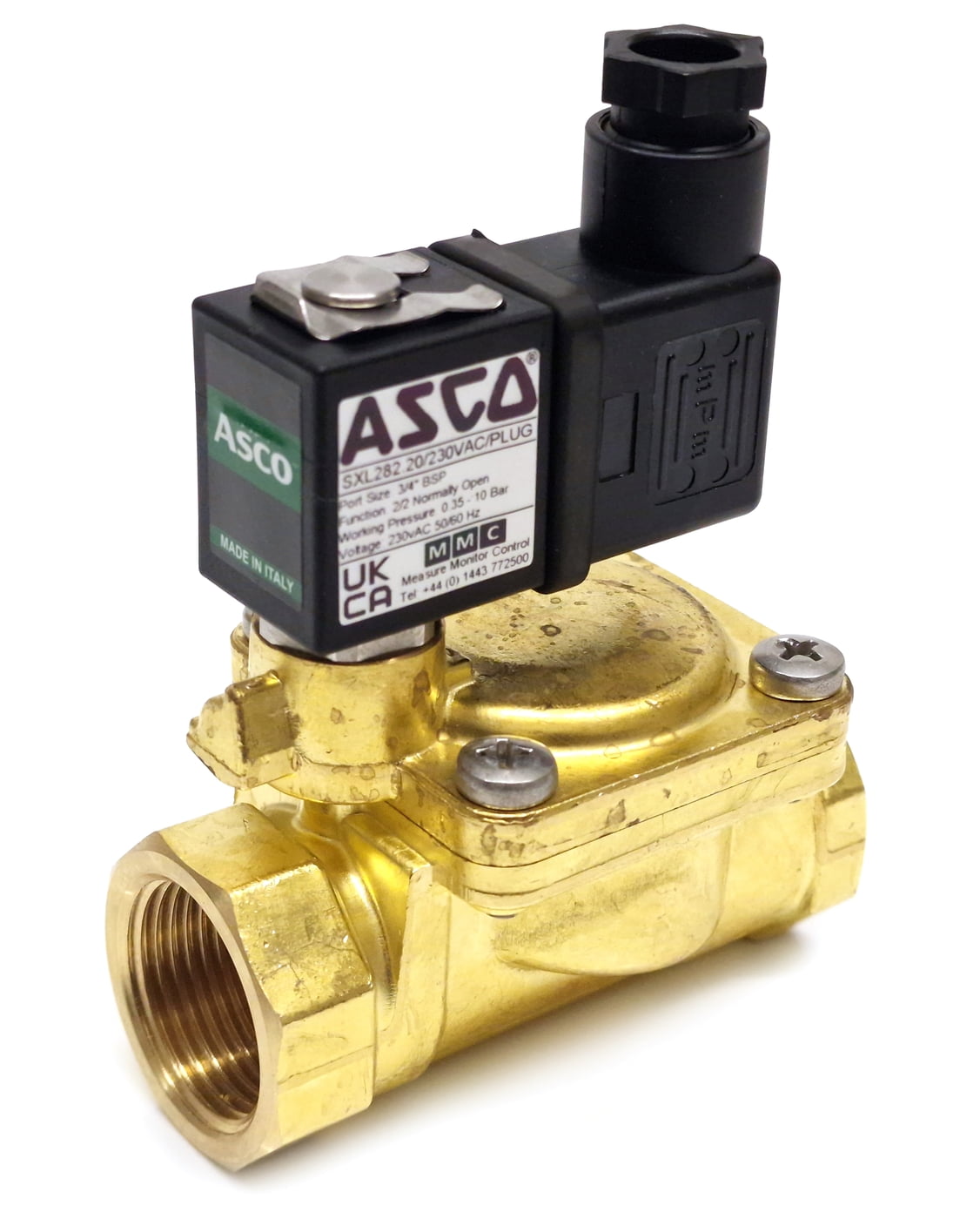 WRAS approved solenoid valve 3/4"BSP Two Way Normally Open 230VAC