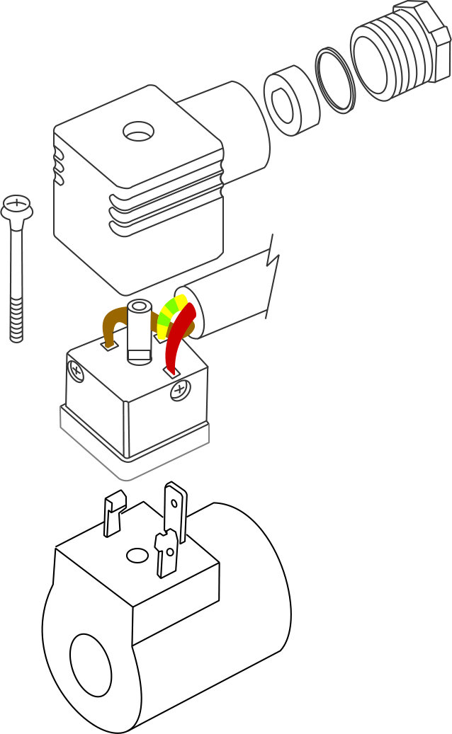 DIN electrical socket connector to IP65. 43650-B